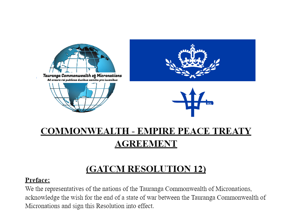 Commonwealth - Empire Peace Treaty Agreement - MicroWiki