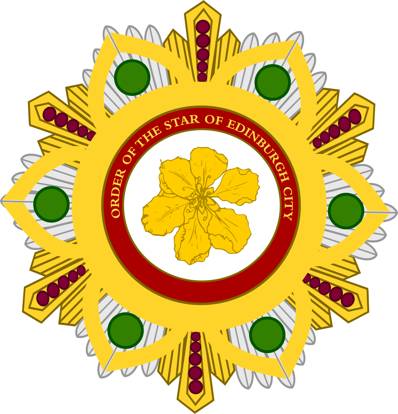 File:Order of the Star of Edinburgh City - Grand Cross - Badge.svg ...