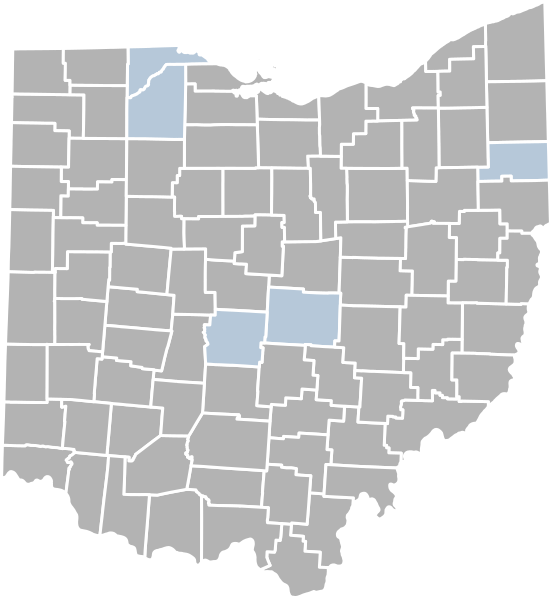 File:County map of locations of members of the Congress of Ohio ...