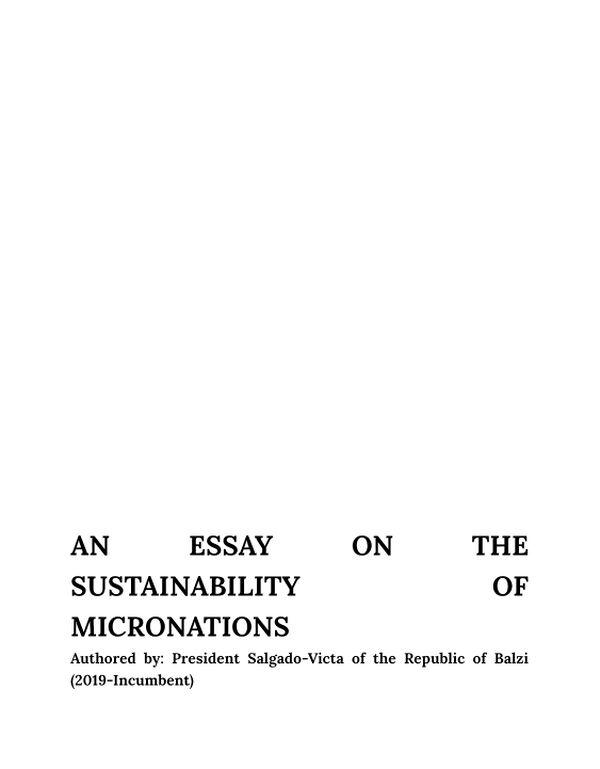An Essay on the Sustainability of Micronations - MicroWiki