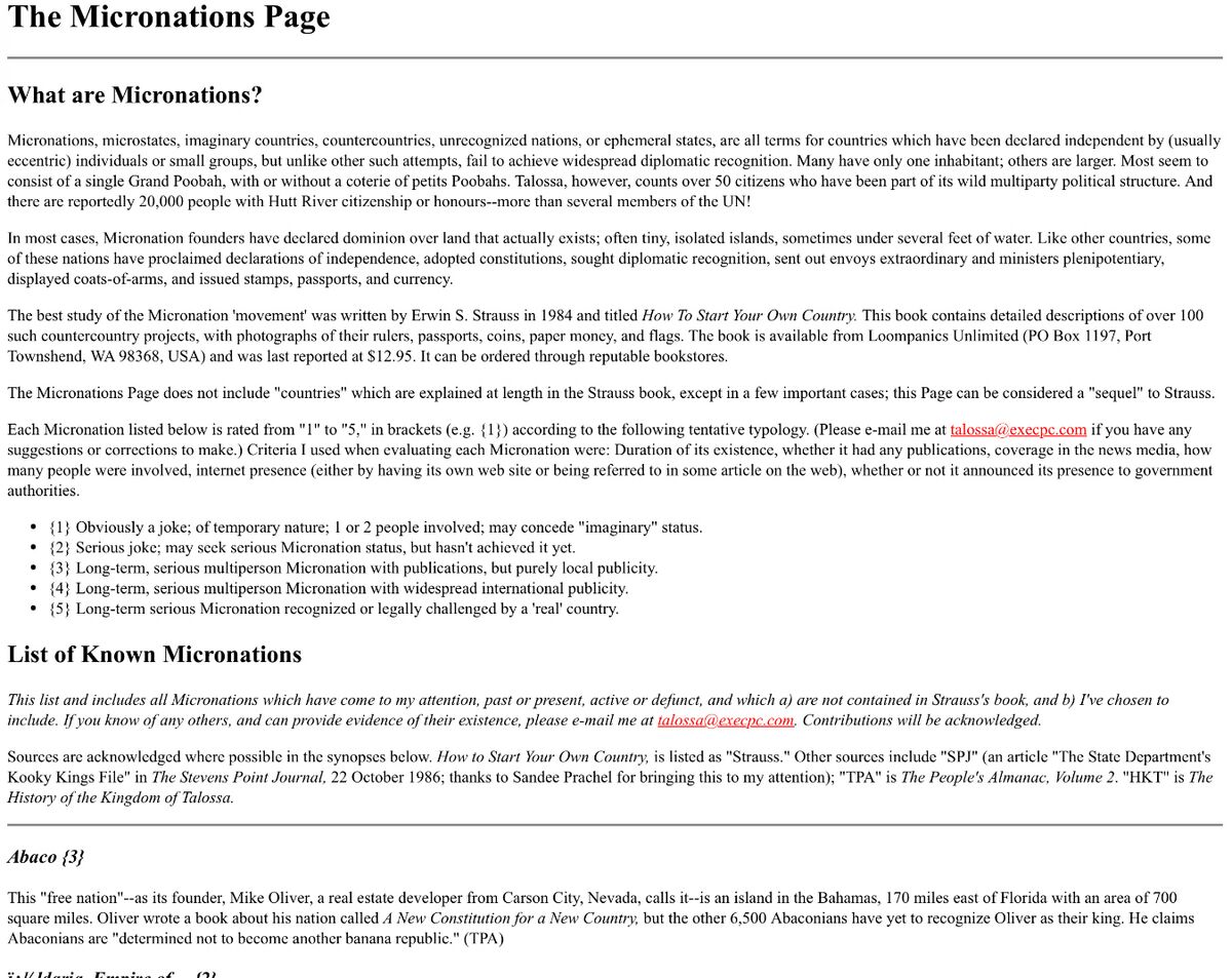The Micronations Page - MicroWiki